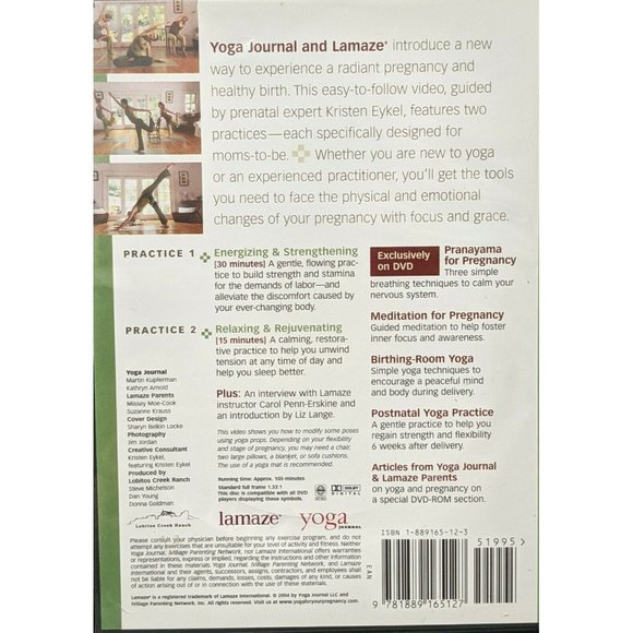 Media | Yoga For Your Pregnancy Dvd 204 Yoga Journal And Lamaze Kristen ...